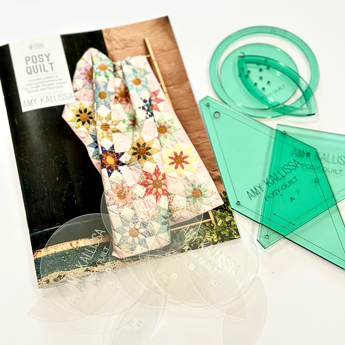 Posy Quilt Template Pack by Amy Kallissa – gjsdiscountfabrics.com.au
