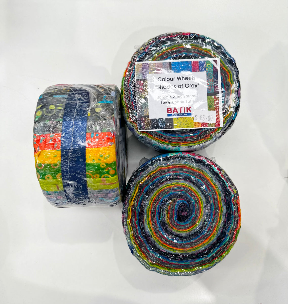 Jelly Roll - Batik Colourwheels - Shades of Grey – gjsdiscountfabrics ...