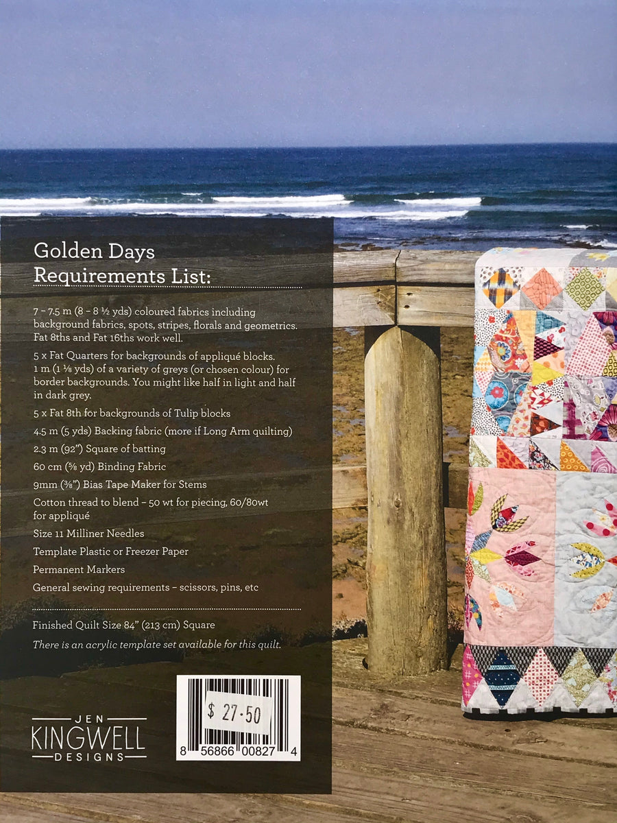 Golden Days Quilt Booklet - Jen Kingwell – gjsdiscountfabrics.com.au