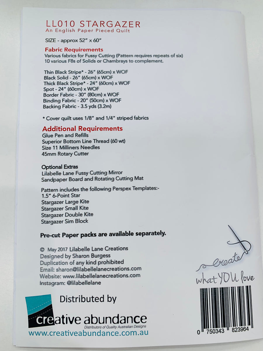 Stargazer - Complete EPP Kit - Sharon Burgess – gjsdiscountfabrics.com.au